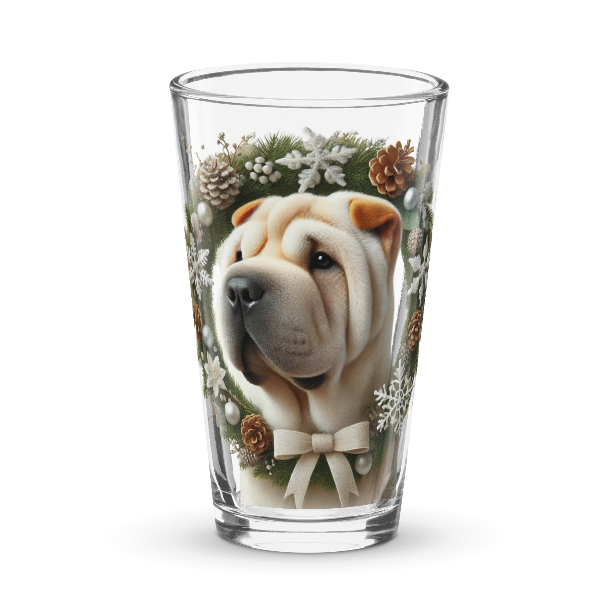 Shar Pei Christmas Pint Glass
